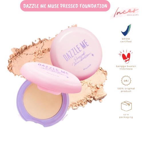 Jual 𝓲𝓷𝓬𝓮𝓼 - DAZZLE ME Muse Pressed Foundation | Long Lasting Matte ...