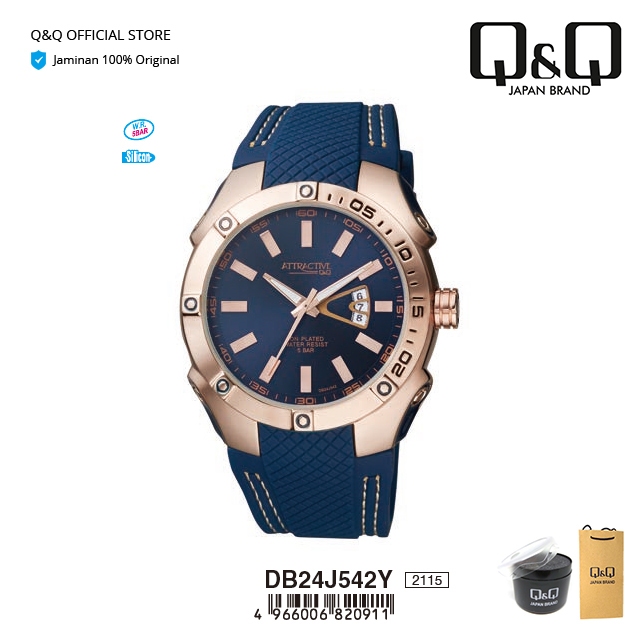 Jual Q&Q QnQ QQ Original Arloji Jam Tangan Pria Analog Silicone - DB24 ...