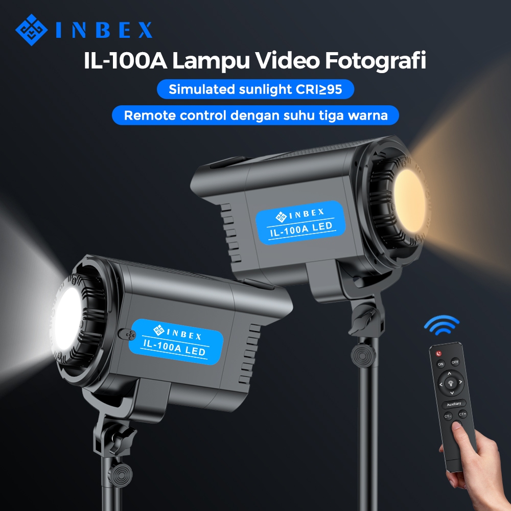 Jual INBEX IL-100A LED Lampu Studio softbox lighting CRI 95 Photography ...