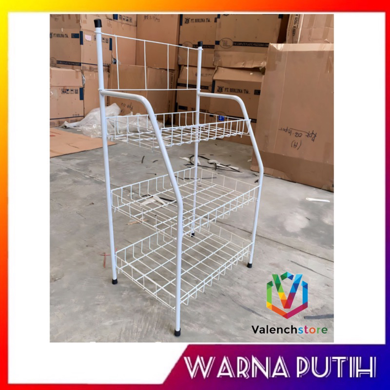 Jual Rak Serbaguna 3 susun / rak jajan / rak display / rak chiki /rak ...