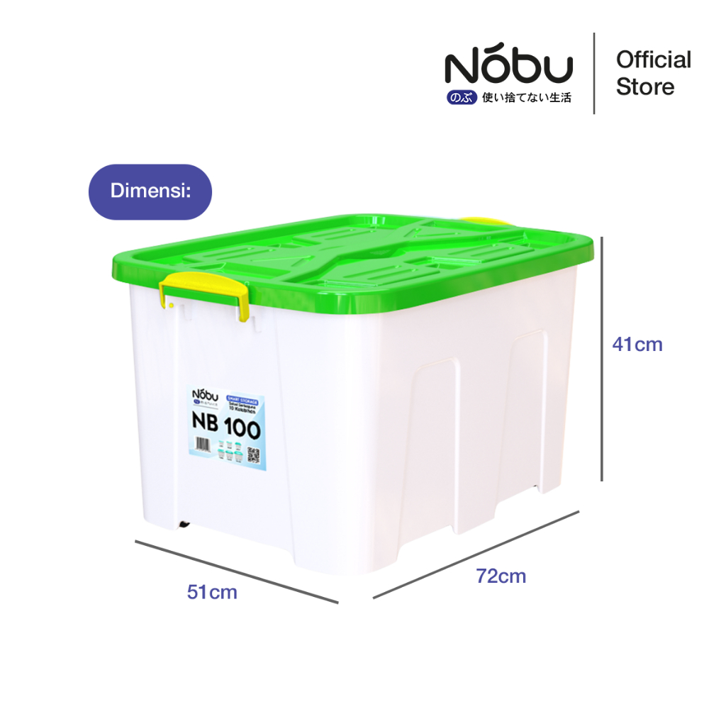 Jual NOBU Smart Storage Container Box 100L Tempat Penyimpanan Dengan Tutup | Shopee Indonesia