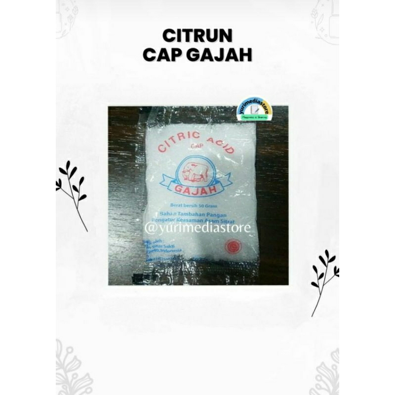 Jual CITRUN CITRIC ACID CAP GAJAH PER SACHET SITRUN | Shopee Indonesia