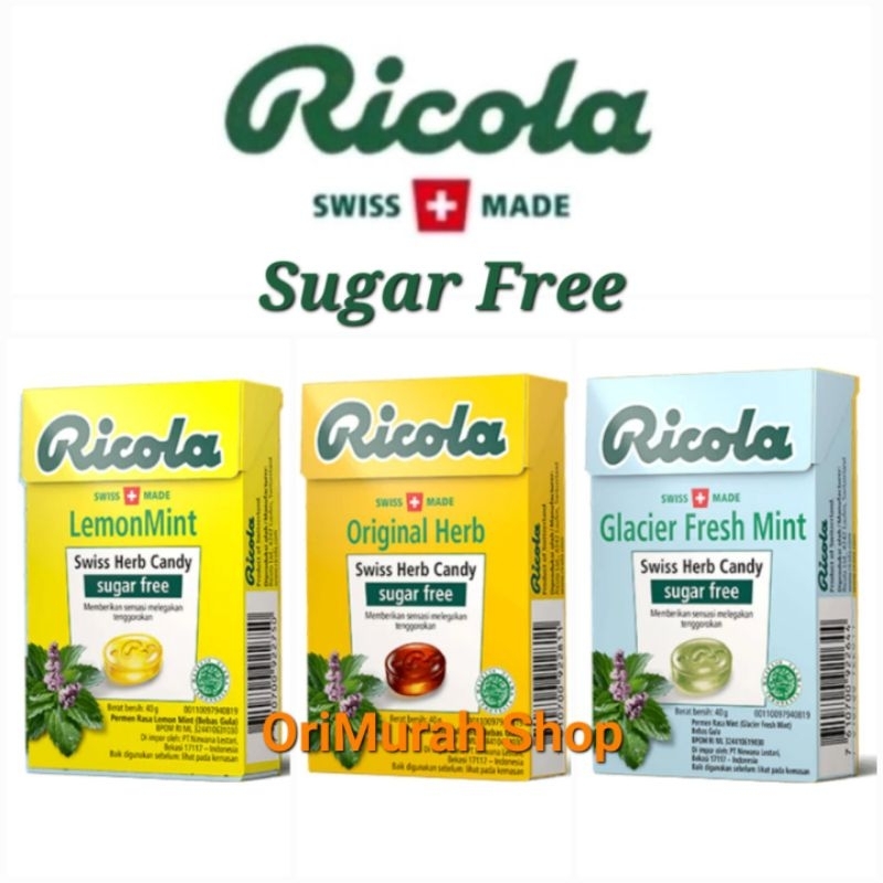 Jual Ricola Sugar Free Permen Bebas Gula Original Herb Lemon Mint Glacier Fresh Mint Herbal ...