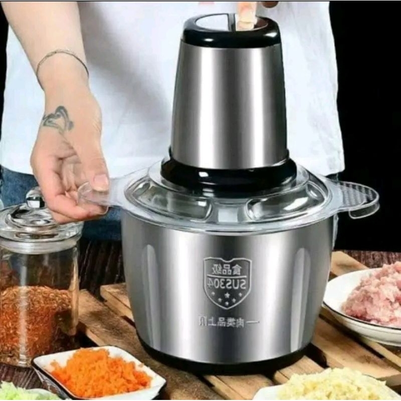 Jual Blender Daging Stainless Chopper Daging Serbaguna besar 2L ...