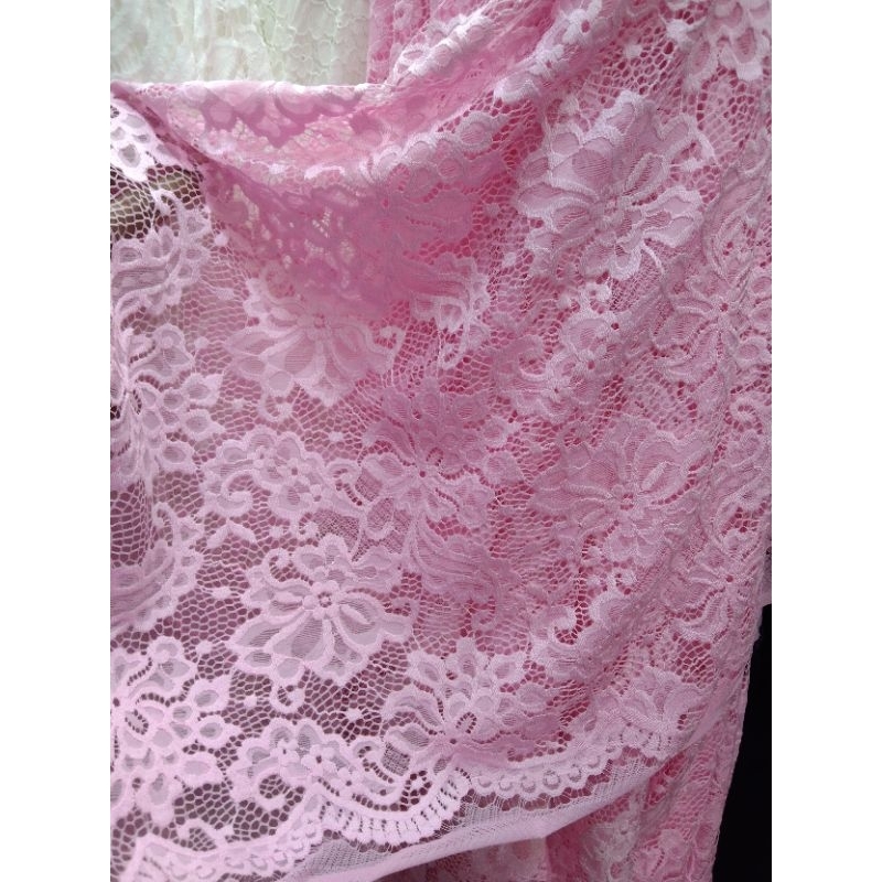 Jual bahan/kain brokat Sofia renda pinggir | Shopee Indonesia