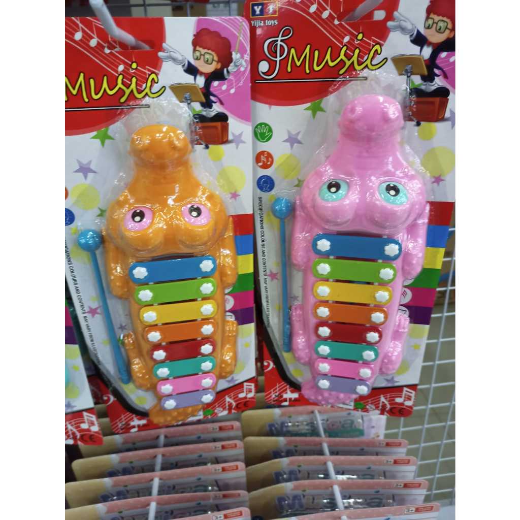Jual MAINAN ALAT MUSIK XYLOPHONE KULINTANG KARAKTER BUAYA & HELLO KITTY ...