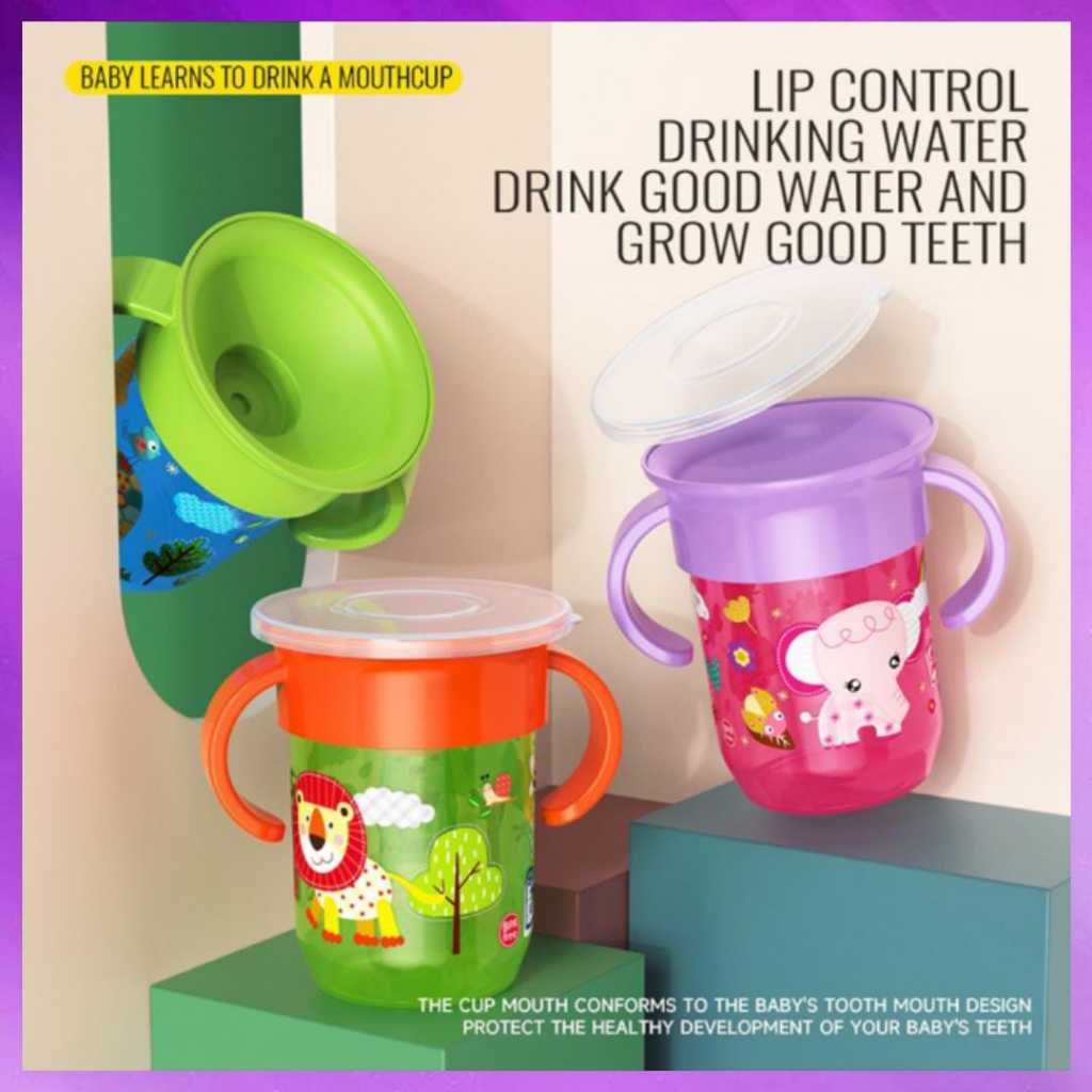 Jual Jhonweis Gelas Minum Anak Bayi Anti Tumpah Baby Training Cup Sippy 360 Derajat Cangkir ...