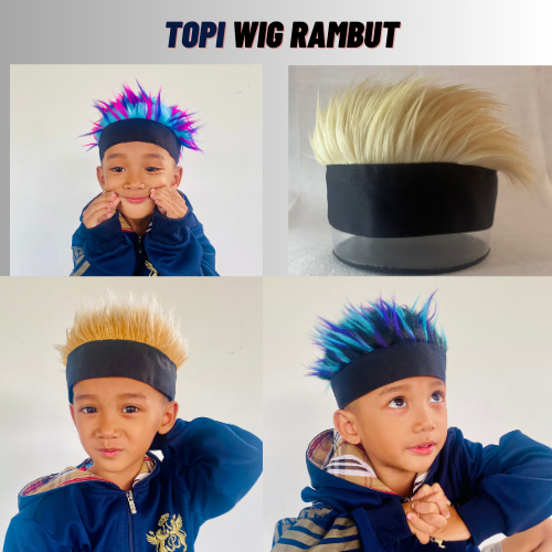 Jual Topi Wig anak lembut anti rontok/ Topi anime/ Topi naruto / Topi ...