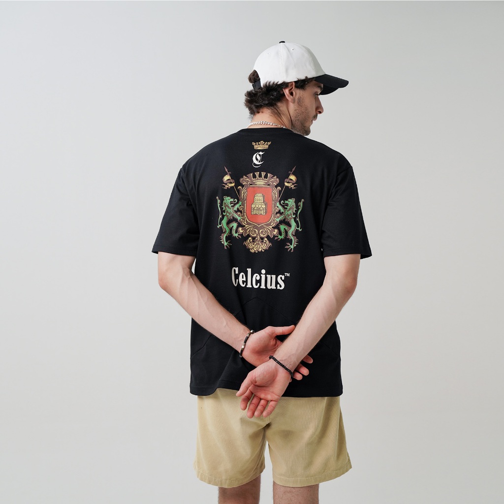 Jual CELCIUS Autumn Winter Heraldic Big Logo Tee LIN000766C Hitam ...