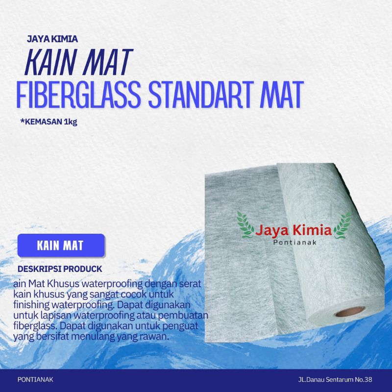 Jual kain mat 1kg /Waterproofing /serat Fiber/penambal bocor/anti bocor ...