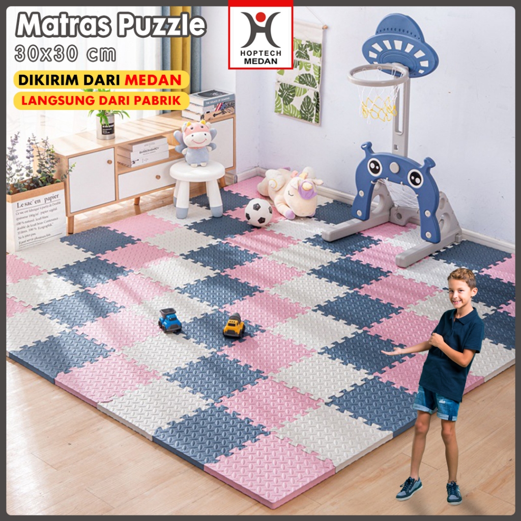 Jual Hoptech Medan Matras Bermain Evamat Puzzle Karpet Alas Lantai Eva ...