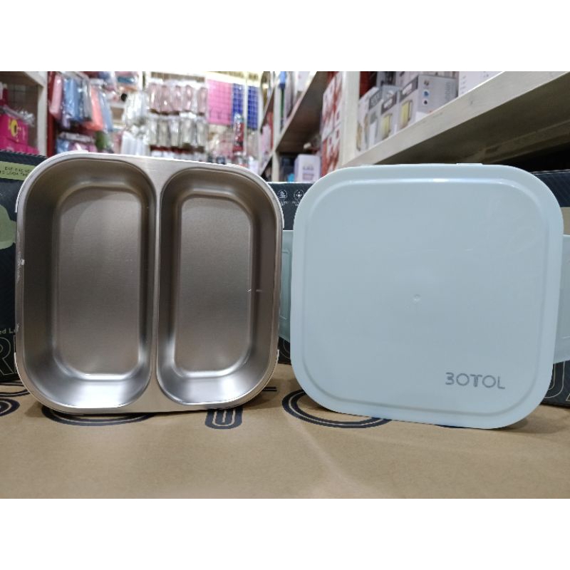 Jual New Lunch Box Dubblin/3OTOL Square 700ml Stainless Steel - Tahan ...