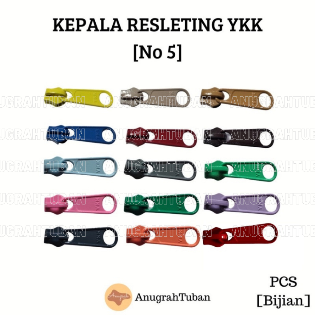 Jual [YKK No.5] Kepala Resleting/Ritsleting/Rit/Zipper Jepang Baju Celana Kemeja Rok Seragam ...