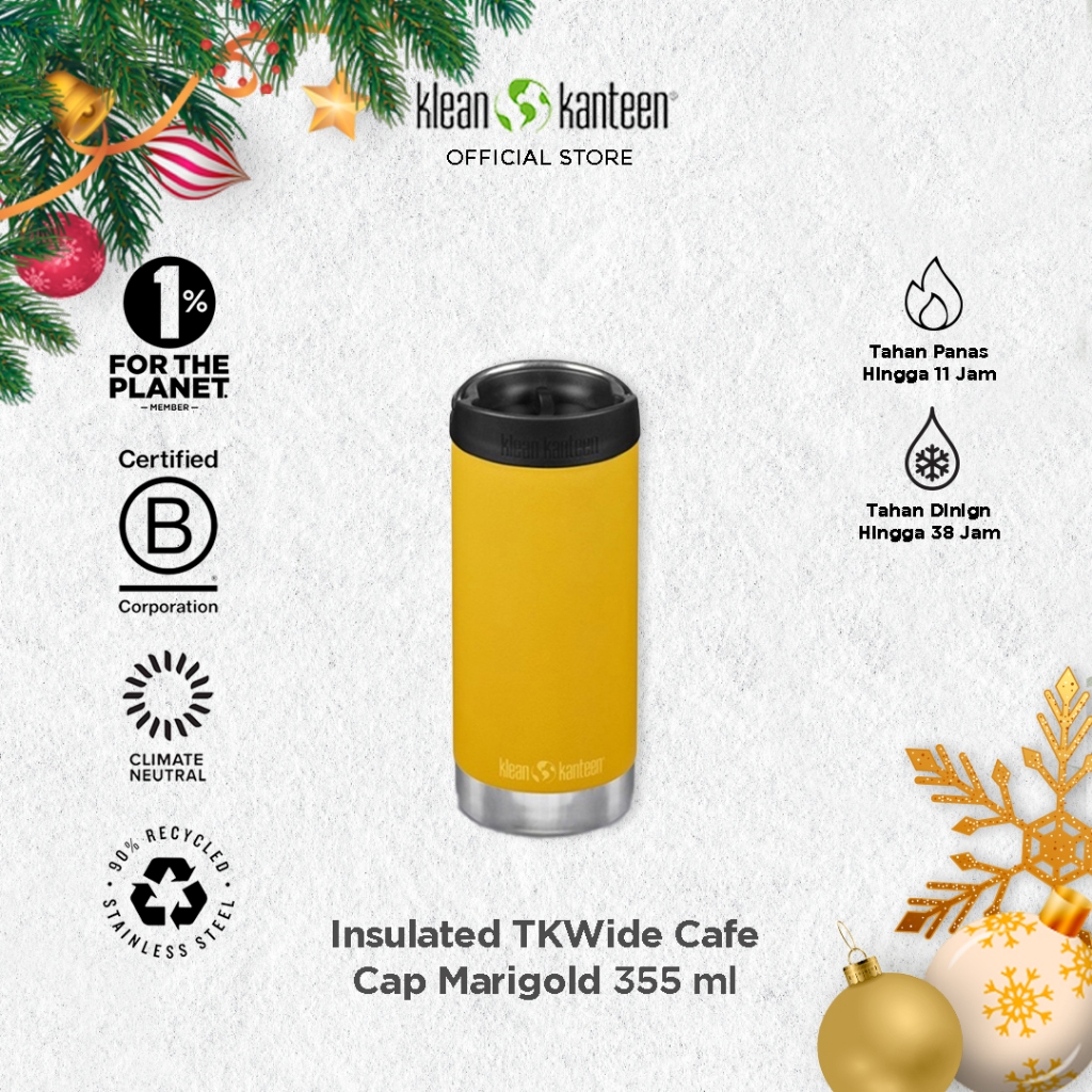 Jual Klean Kanteen TK Wide w/ Cafe Cap Marigold 355 ml, Tumbler Tahan ...