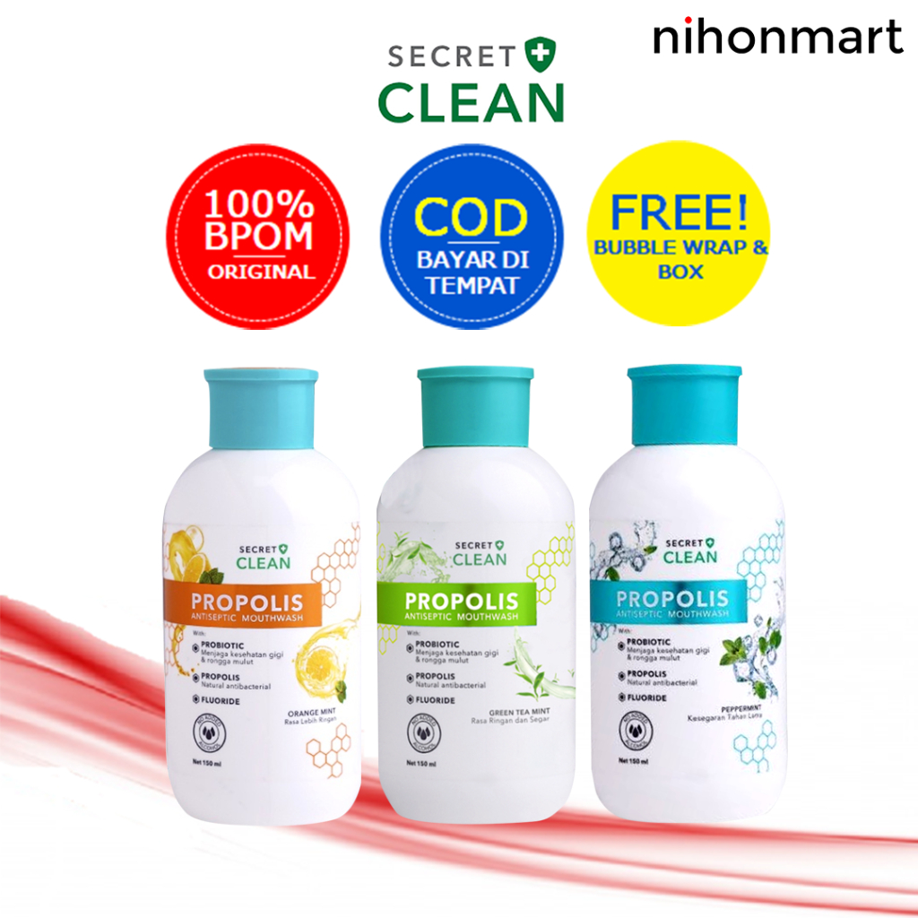 Jual Secret Clean Propolis Antiseptic Mouthwash 150ml | Shopee Indonesia