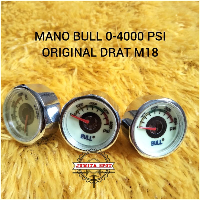 Jual Mano meter bull 4000psi drat m18 | Shopee Indonesia