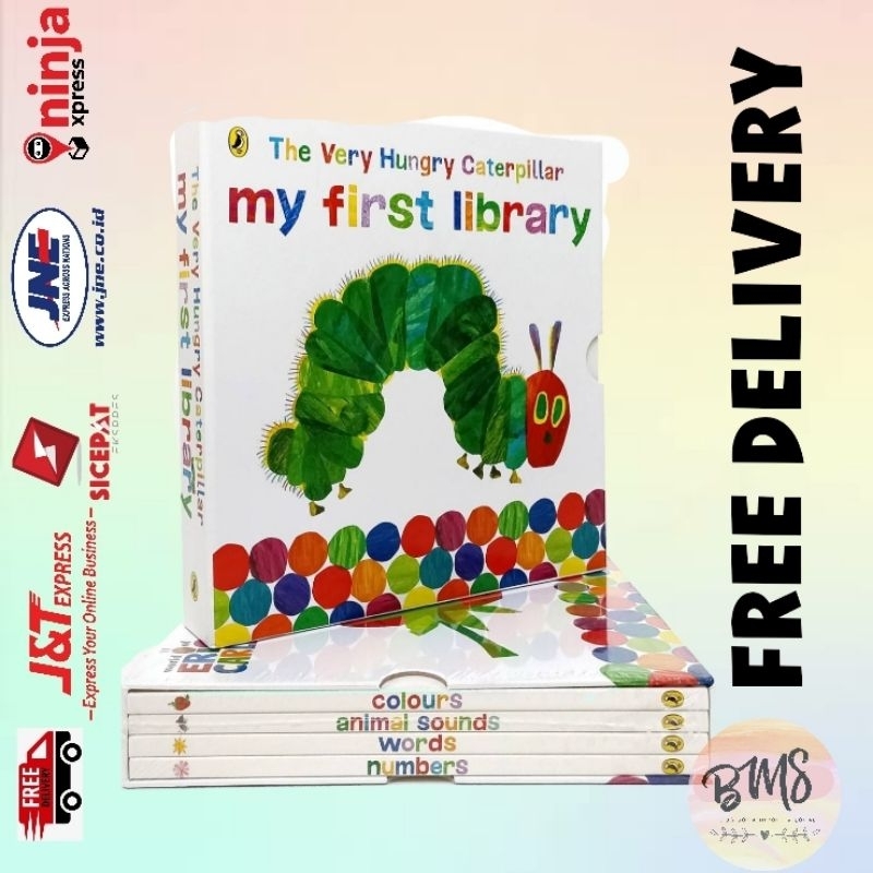 Jual Eric Carle The Very Hungry Caterpillar My First Library 4 Books ...