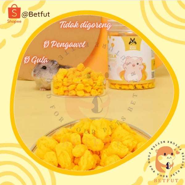 Jual 1 Botol Dried Egg Yolk / kuning telur kering snack hamster 200ml ...