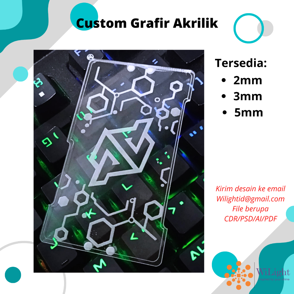 Jual Grafir Akrilik Bening Gambar Logo Tulisan | Shopee Indonesia