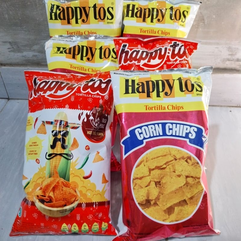 Jual HAPPY TOS TORTILLA CHIPS MERAH 160GR CEMILAN SNACK | Shopee Indonesia