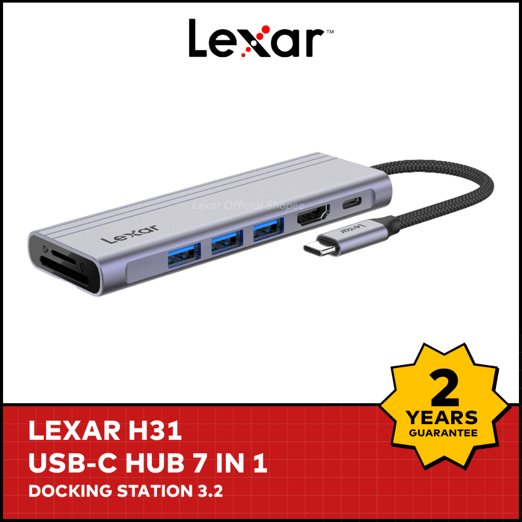 Jual Lexar H31 USB-C Hub 7 in 1 Docking Station 3.2 | Shopee Indonesia