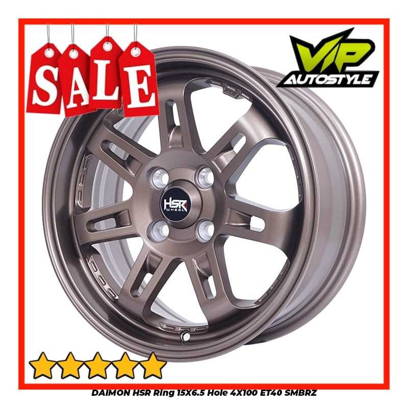 Jual Velg Mobil Ring 15 type HSR DAIMON R15 Plus Pentil HSR Untuk Jazz Agya Ayla Calya Avanza ...