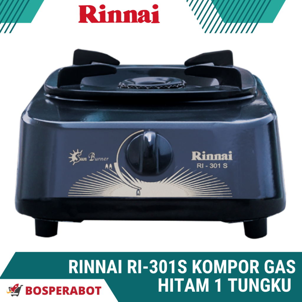 Jual Rinnai RI-301S Kompor Gas Hitam [ 1 Tungku ] | Shopee Indonesia