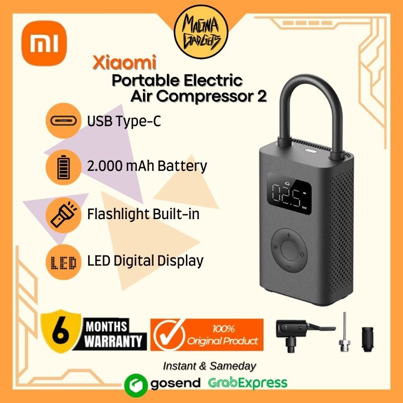 Jual Xiaomi Portable Electric Air Pump Compressor 2 Pompa Angin Ban ...