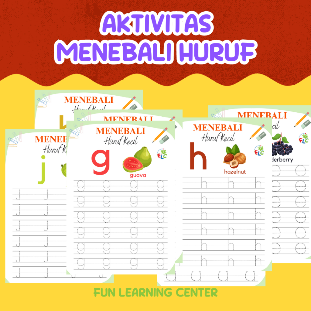 Jual Aktivitas Edukasi menebali Huruf Anak PAUD TK | Shopee Indonesia