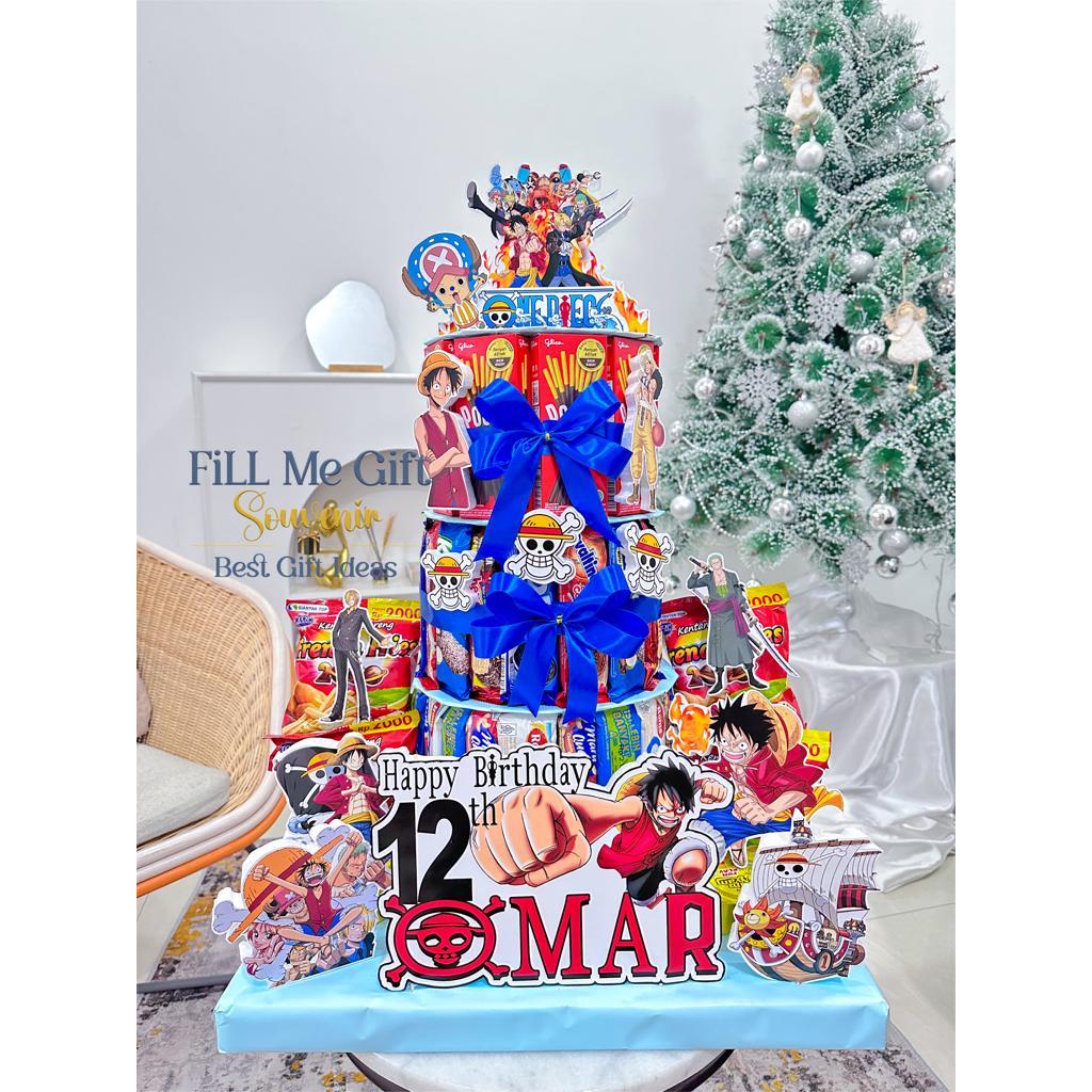 Jual BK - One Piece - Snack Tower Cake Tart Birthday / Kado Ulang Tahun ...
