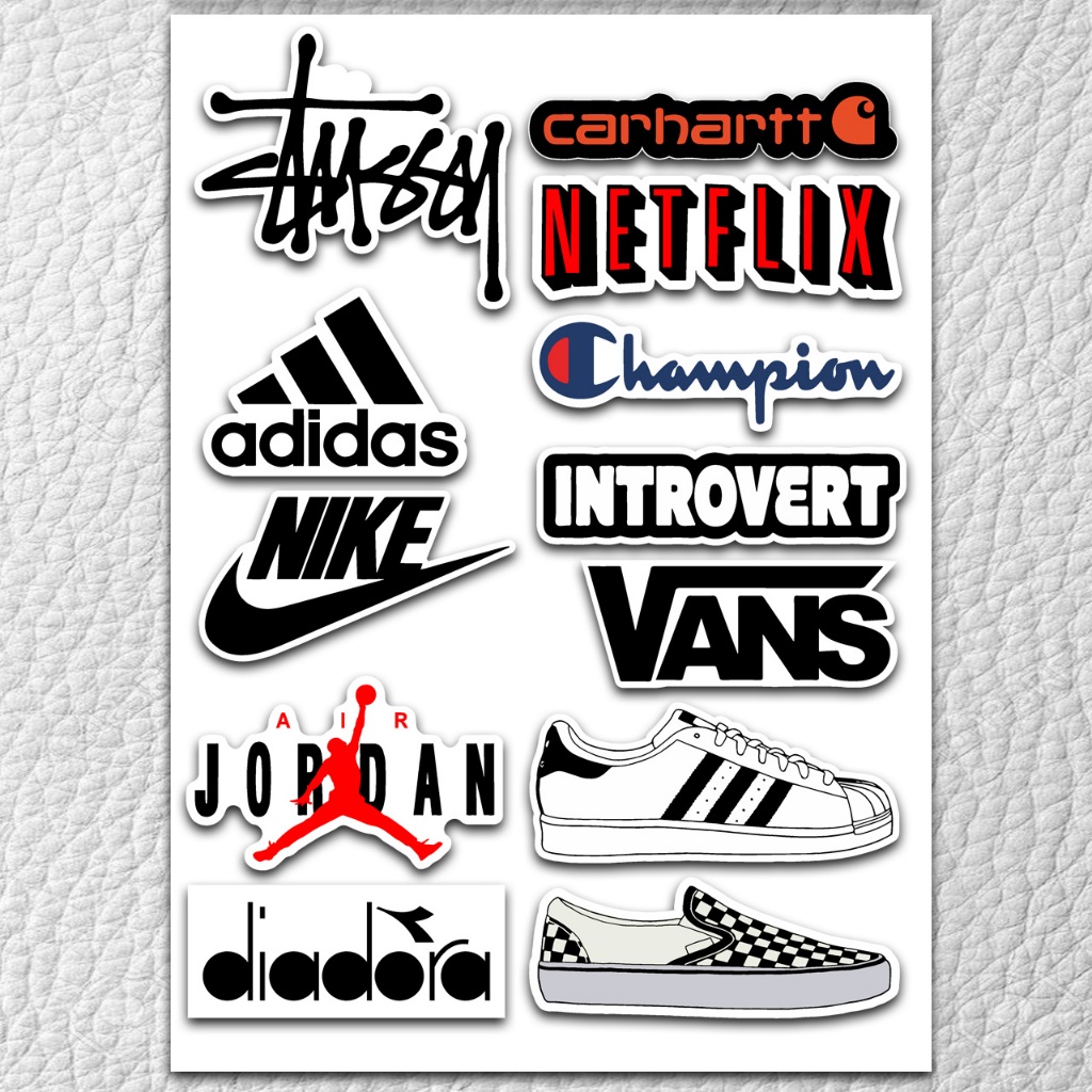 Jual Stiker Pack Model Sport Brand | Stiker HP | Stiker Laptop | Stiker ...
