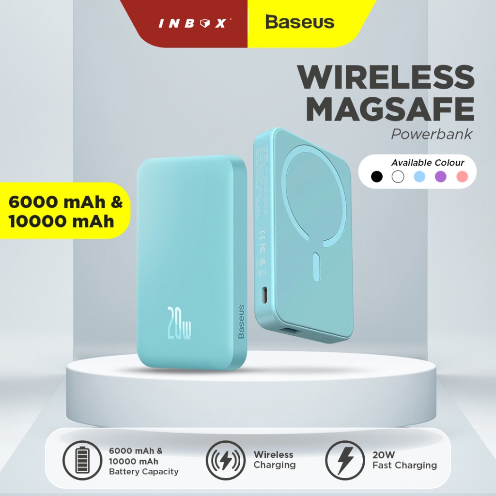 Jual Baseus Wireless Power Bank Magnetic Magsafe 20W Fast Charging 6000 ...