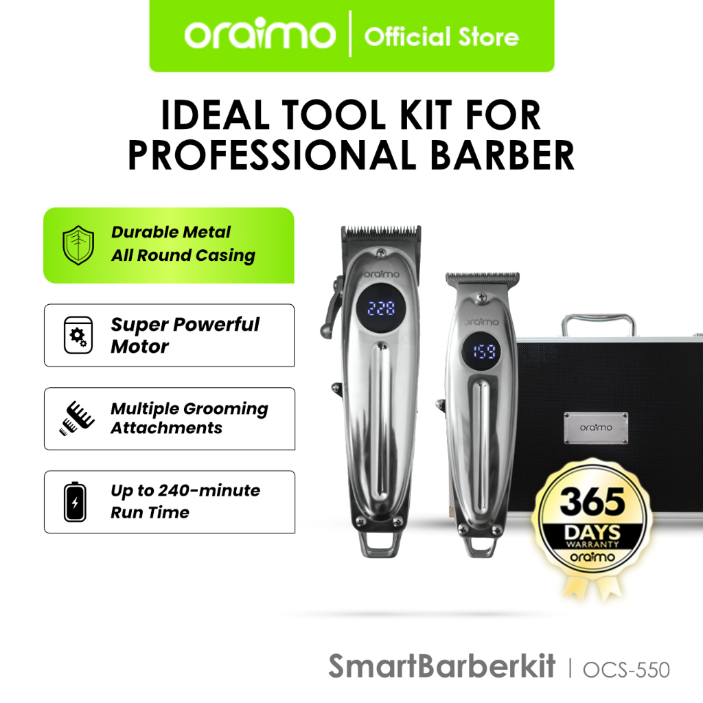 Jual Oraimo Smart Barber Kit OCS-550 Dual Electric Shaver Trimmer ...