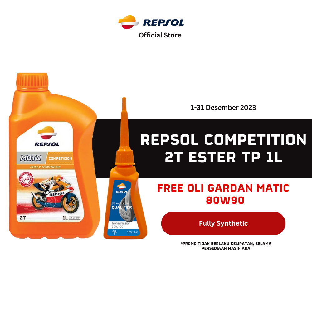 Jual Oli Motor Repsol Competition 2T Ester TPI Pelumas Oli Samping ...