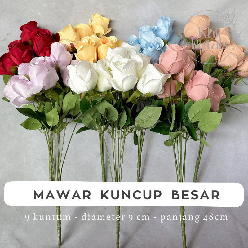 Jual BUNGA MAWAR KUNCUP BESAR ARTIFICIAL - F2RS904 | Shopee Indonesia