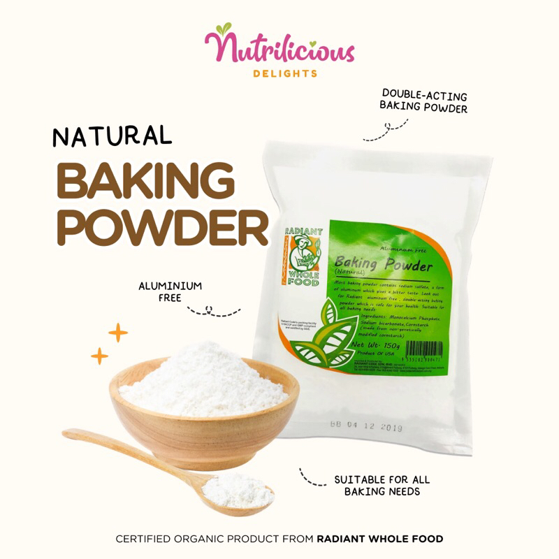 Jual Aluminium Free Natural Baking Powder Non GMO Radiant Whole Food ...