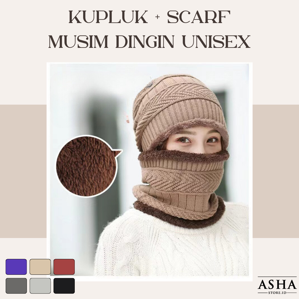 Jual Kupluk Sonting Musim Dingin Tebal Wanita Pria Kupluk Winter Tebal ...