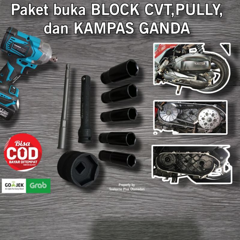 Jual (Acc Impact Baterai) Mata Kunci Buka Block CVT Motor Matic Lengkap ...