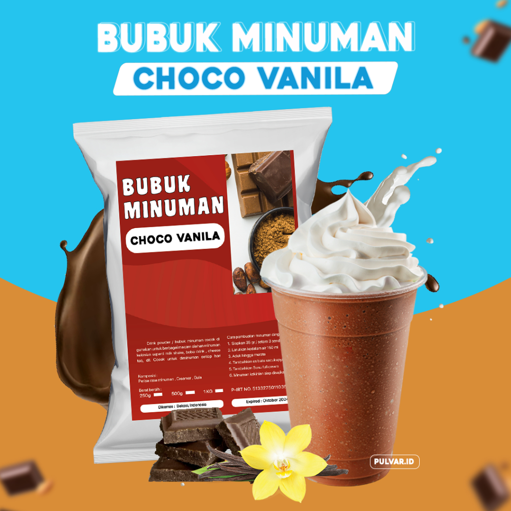 Jual BUBUK MINUMAN RASA CHOCO VANILA / SERBUK MINUMAN RASA CHOCO VANILA / BUBUK MINUMAN BOBA ...