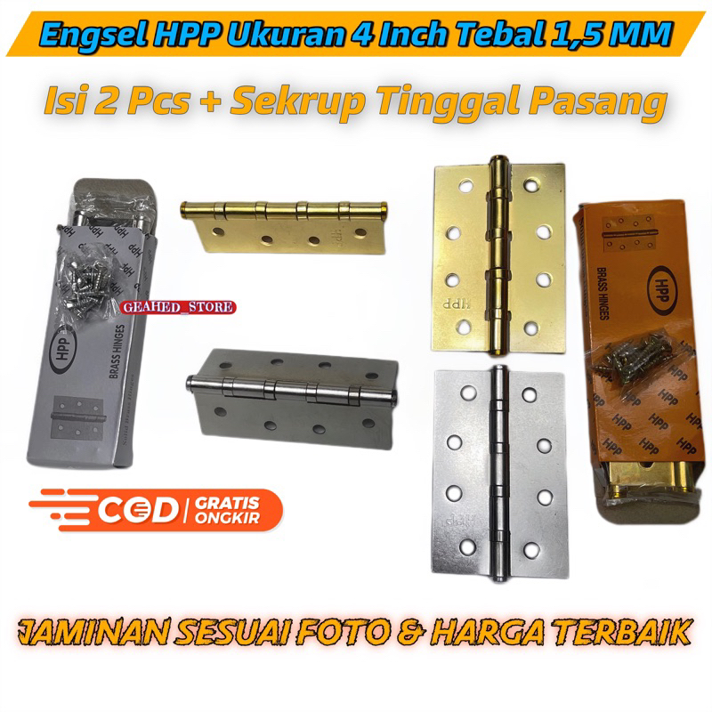Jual Engsel Plat 4" Inch HPP (Engsel Pintu / Engsel Jendela) Harga ...