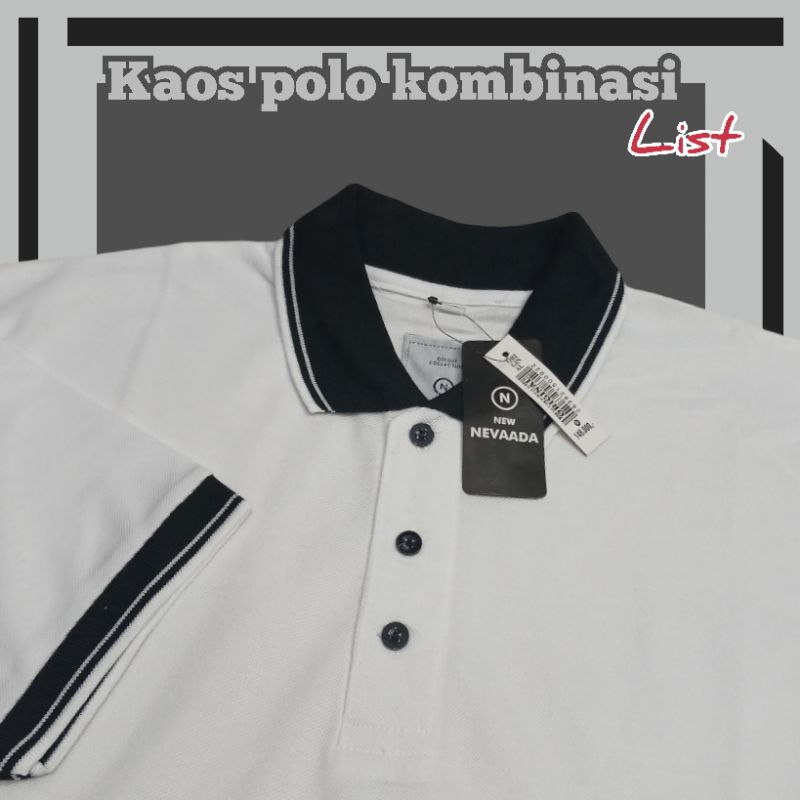 Jual Baju Kaos Kerah Pria Polo Shirt Nevaada Berkerah Lengan Pendek ...
