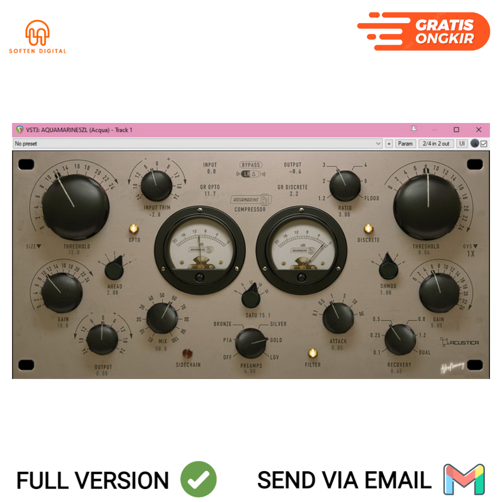 Jual Acustica Audio - Aquamarine 5 VST Plugin set of high-end mastering and mixing plugins ...