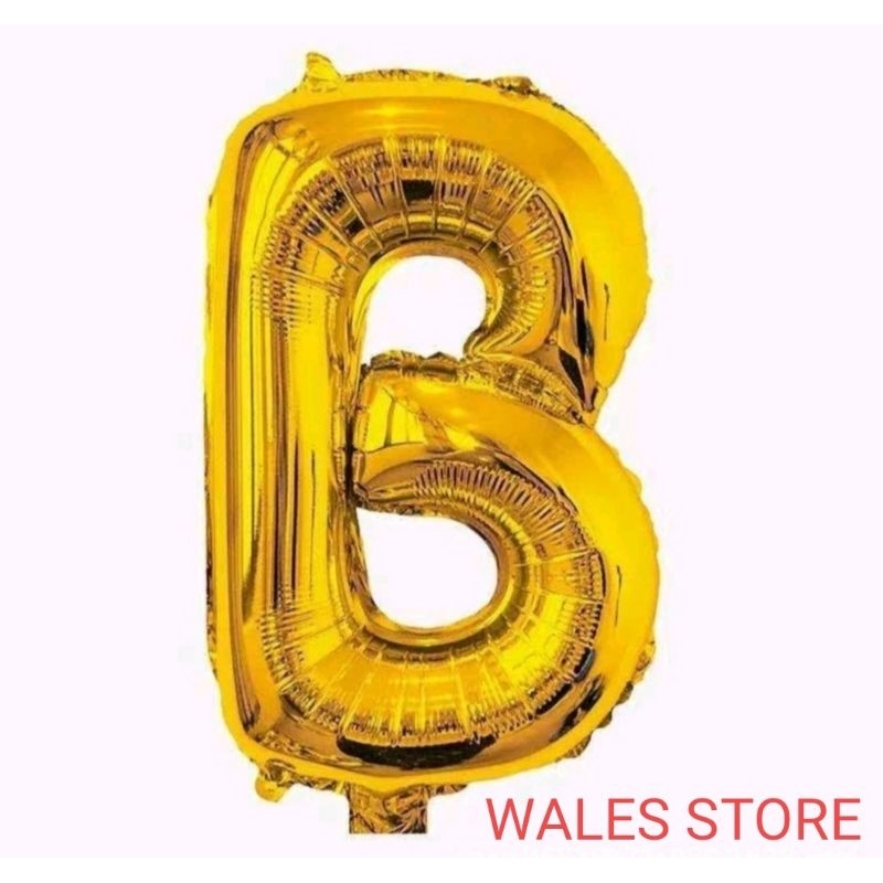 Jual BALON FOIL HURUF & ABJAD ALPHABET GOLD A-Z /BALON FOIL HURUF GOLD ...