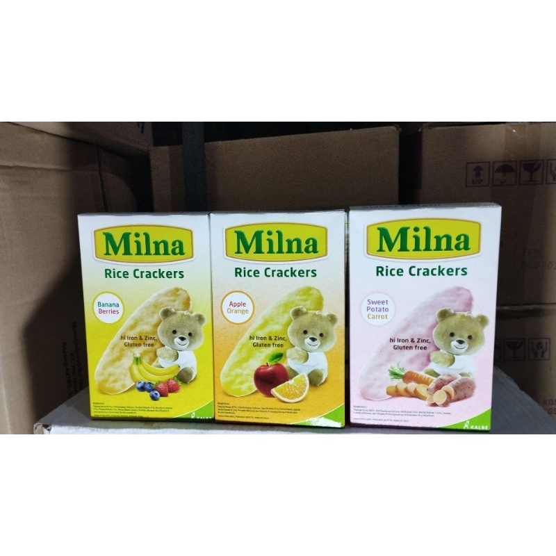 Jual MILNA - Rice Crackers | Biskuit Bayi Cemilan Snack Bayi | Shopee ...