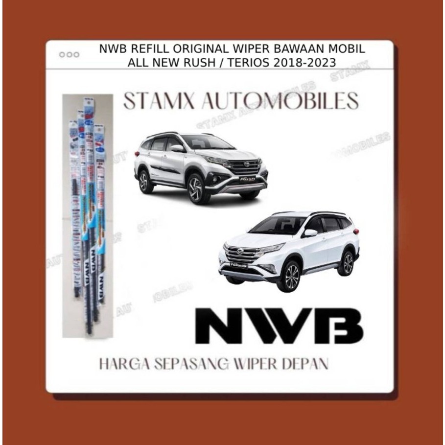 Jual Refill Karet Wiper RUSH / TERIOS 2018-2023 ORIGINAL ASLI merk NWB ...