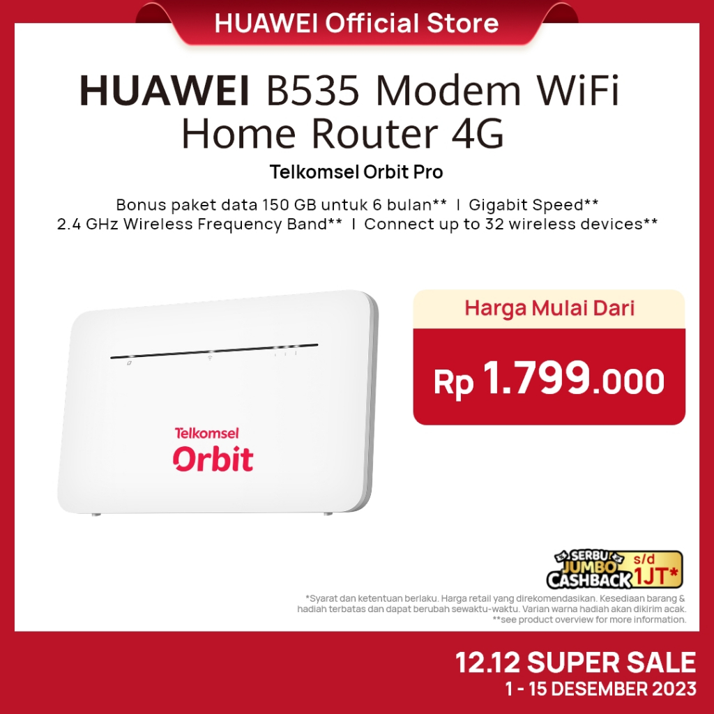 Jual Telkomsel Orbit Pro H1 Modem WiFi 4G High Speed Bonus Data ...