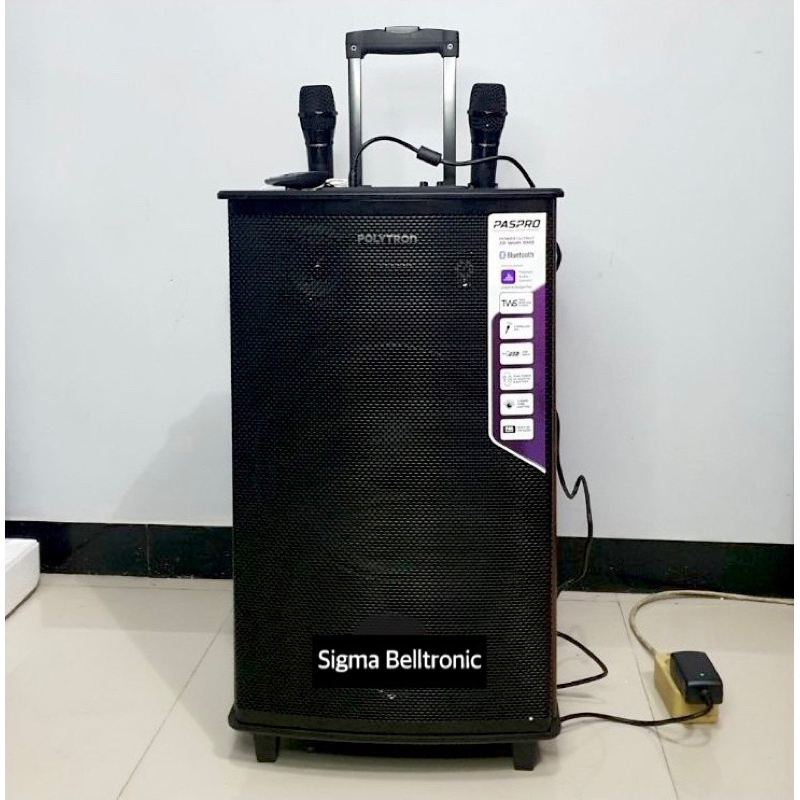 Jual Speaker aktif Polytron 12 inch PAS PRO 12F6 + 2 mic wireless ...