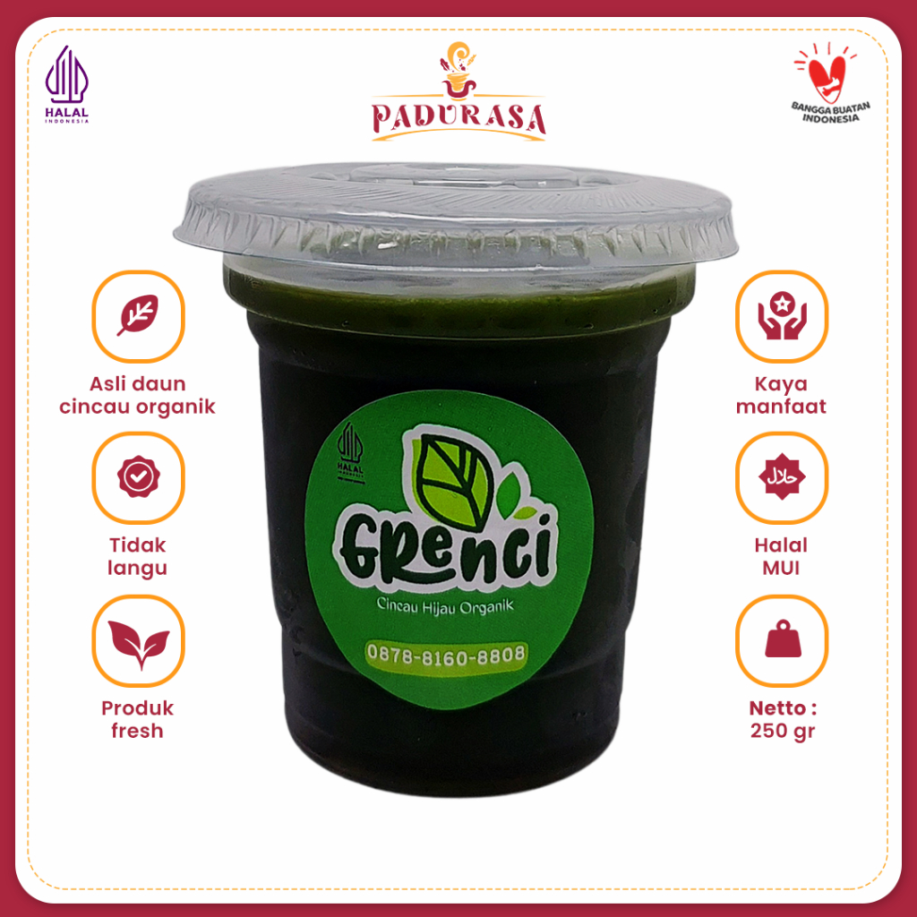 Jual Grenci Cincau Hijau Organik Padurasa Proses Higienis 250 Gram ...