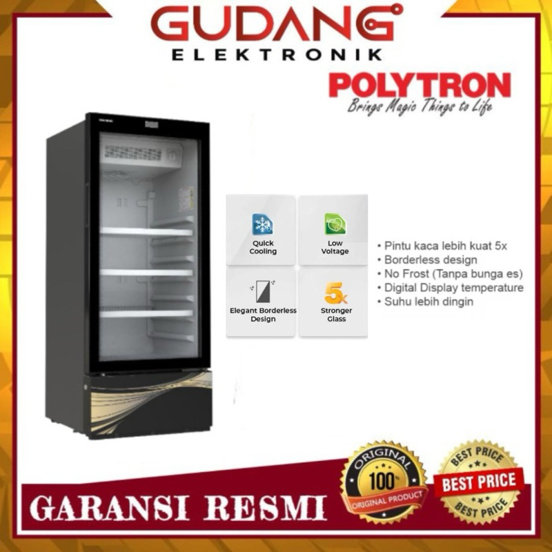 Jual SHOWCASE POLYTRON 1 PINTU 192 LITER SCN-148X SHOWCASE POLYTRON SCN ...