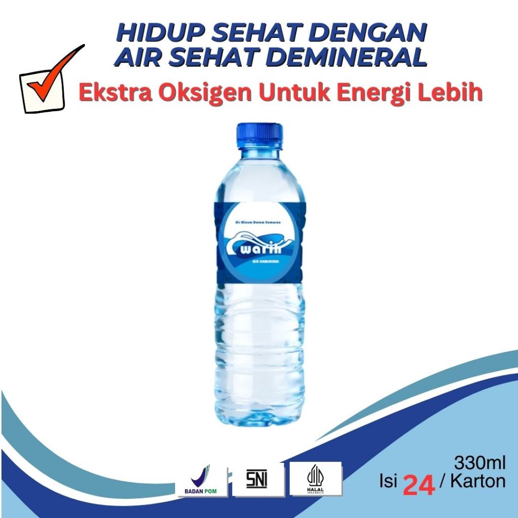 Jual Warih Air Dalam Kemasan Demineral 330ml (1 Dus isi 24pcs) | Shopee Indonesia